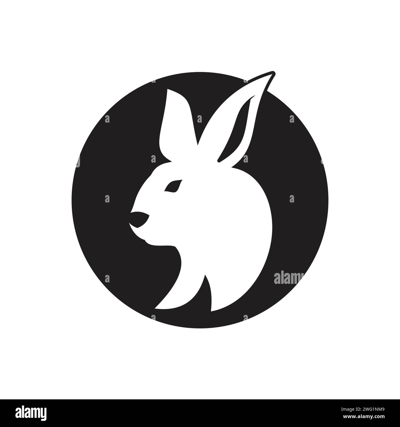 Rabbit vector logo concept illustration Stock Vector Image & Art - Alamy