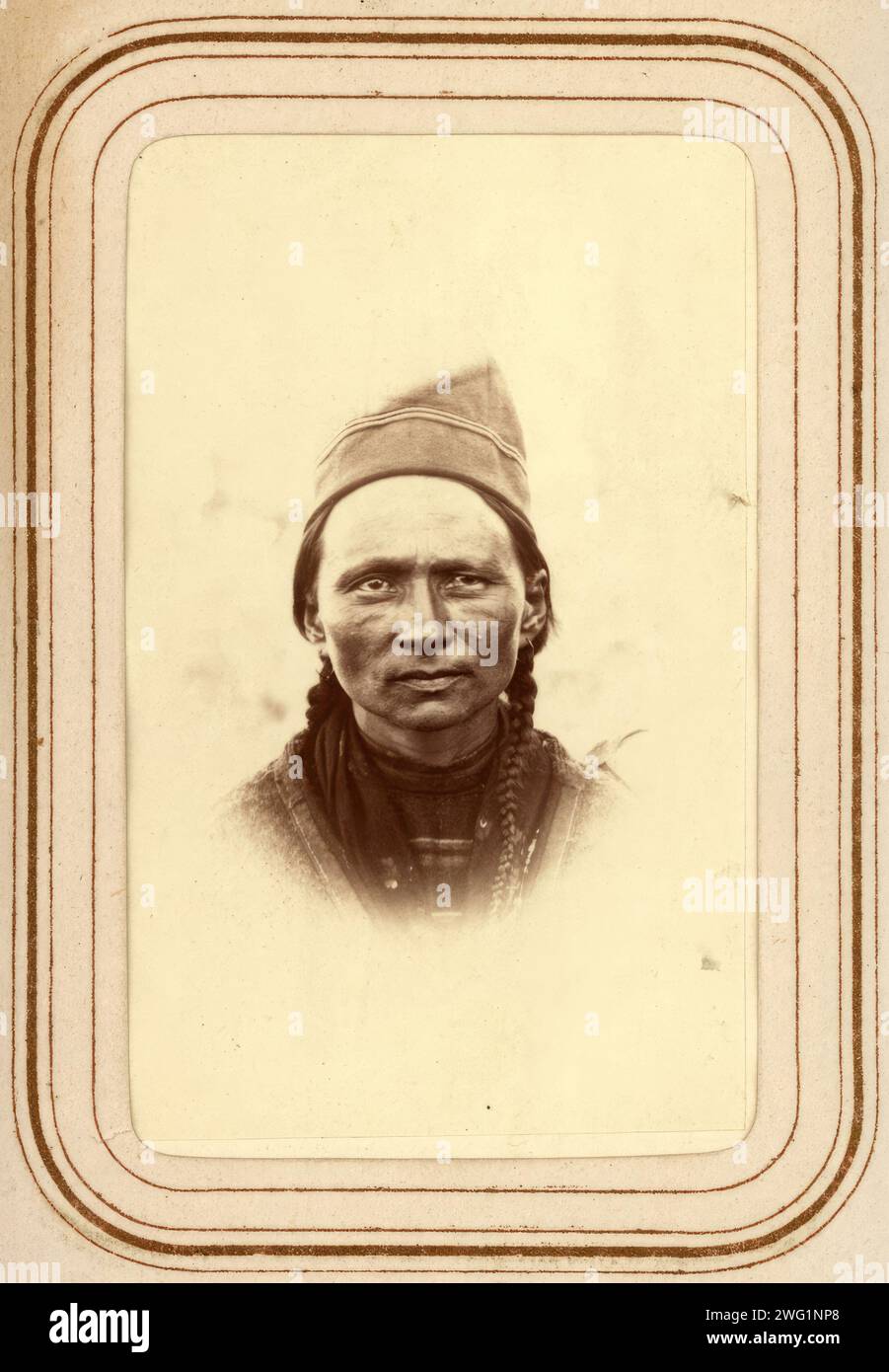 Portrait of Stina Larsdotter Rim, 30 years old, Sjokksjokk, 1868. From ...