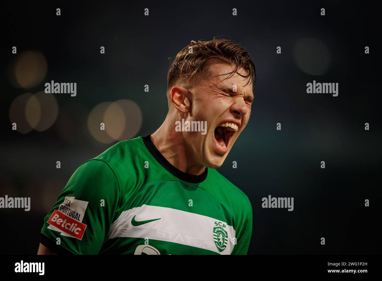 Viktor Gyokeres celebrates after scoring goal during Liga Portugal 23/ ...
