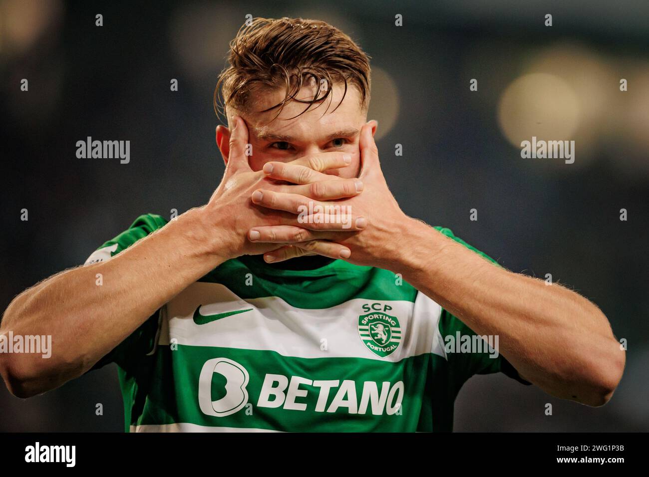 Viktor Gyokeres celebrates after scoring goal during Liga Portugal 23/ ...