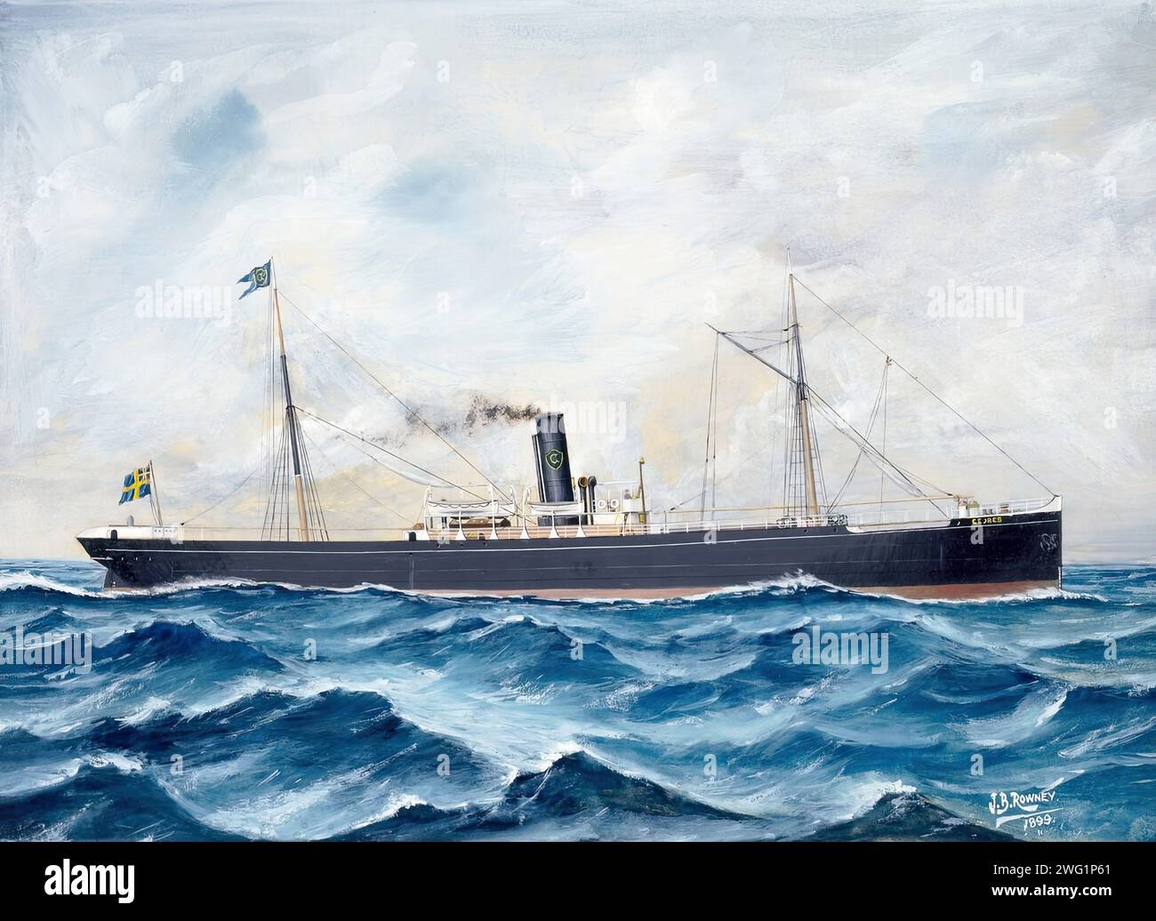 Steamer ship smoke painting hi-res stock photography and images - Alamy