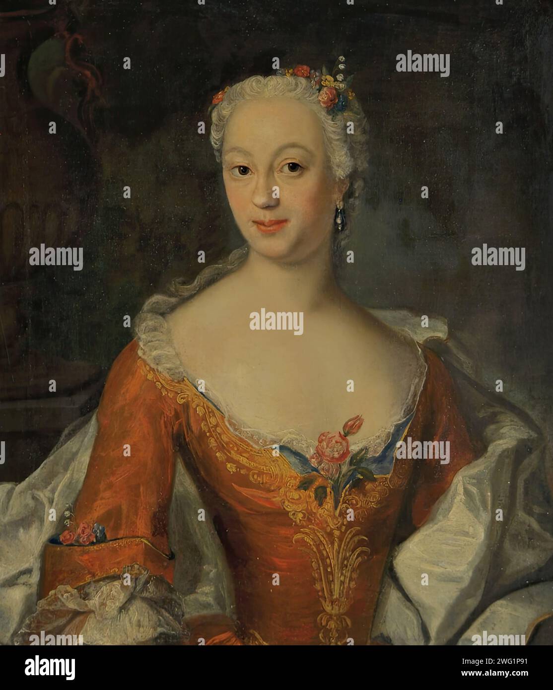 Female portrait, (c1750s Stock Photo - Alamy