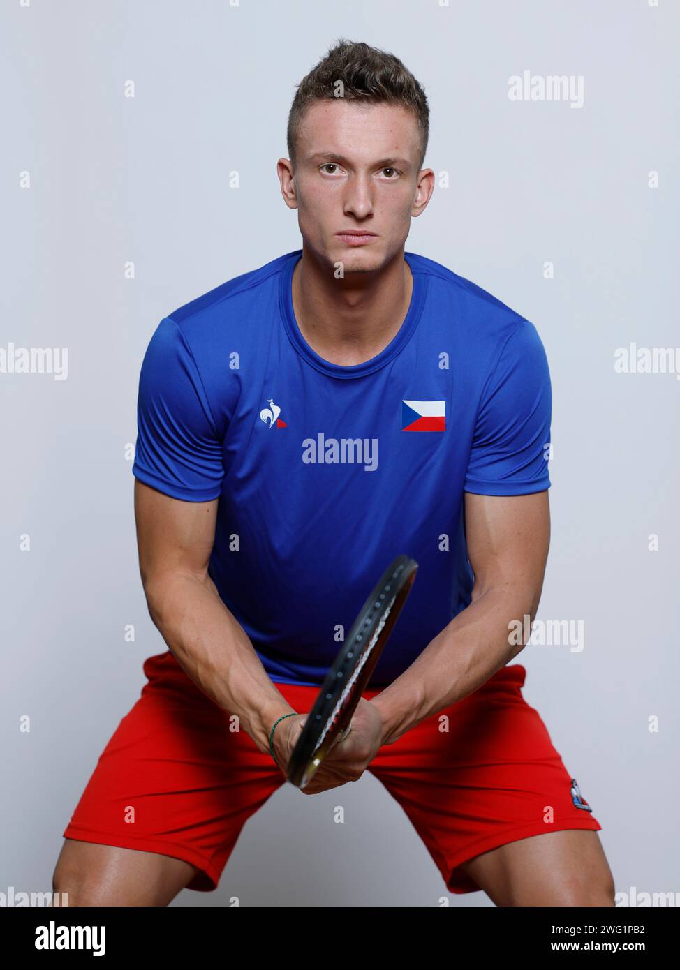Czech player Jiri Lehecka poses for a portrait prior to men's Davis Cup ...