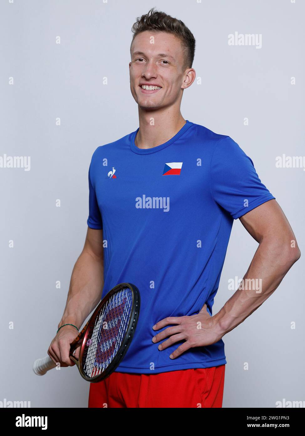 Czech player Jiri Lehecka poses for a portrait prior to men's Davis Cup ...