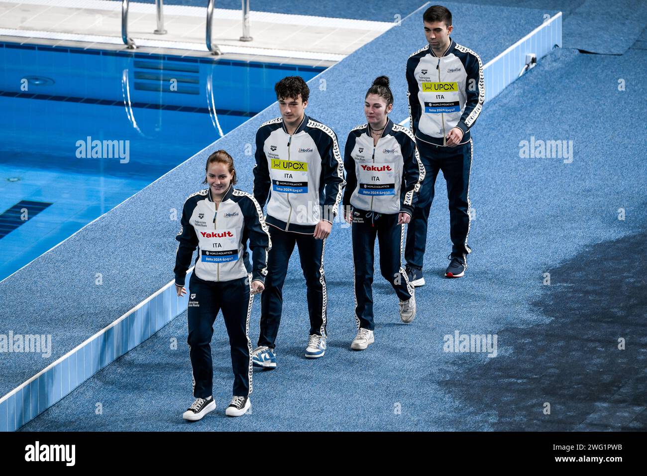 Doha, Qatar. 02nd Feb, 2024. Chiara Pellacani, Matteo Santoro, Irene ...