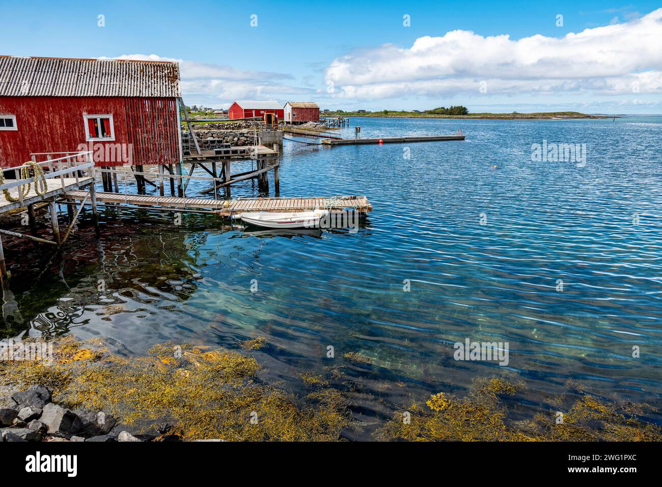 Coastal Housing on Vega Island, Norway Stock Photo - Alamy