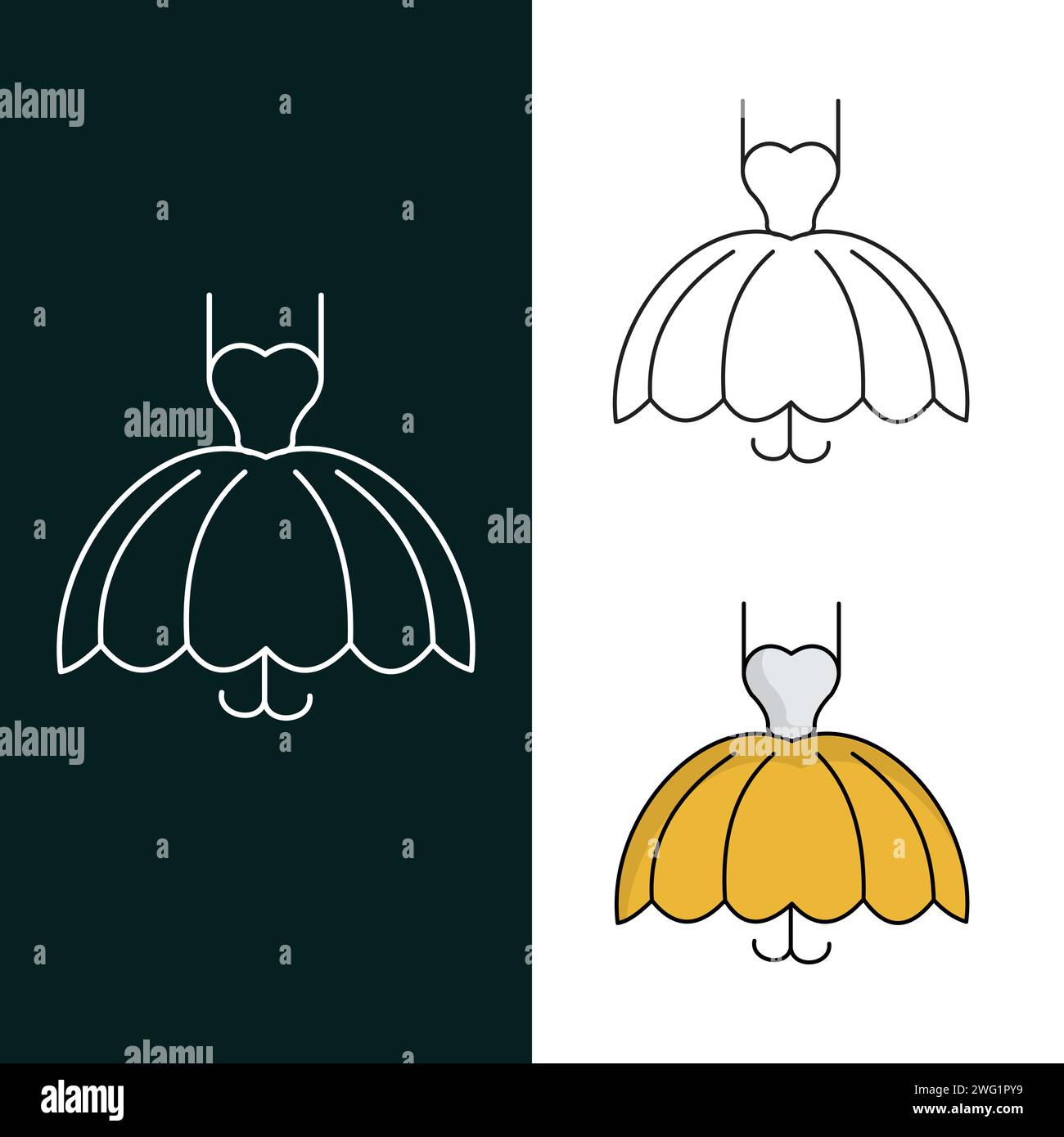 "Bridal Dress Vector Icon Design Stock Vector Image & Art - Alamy