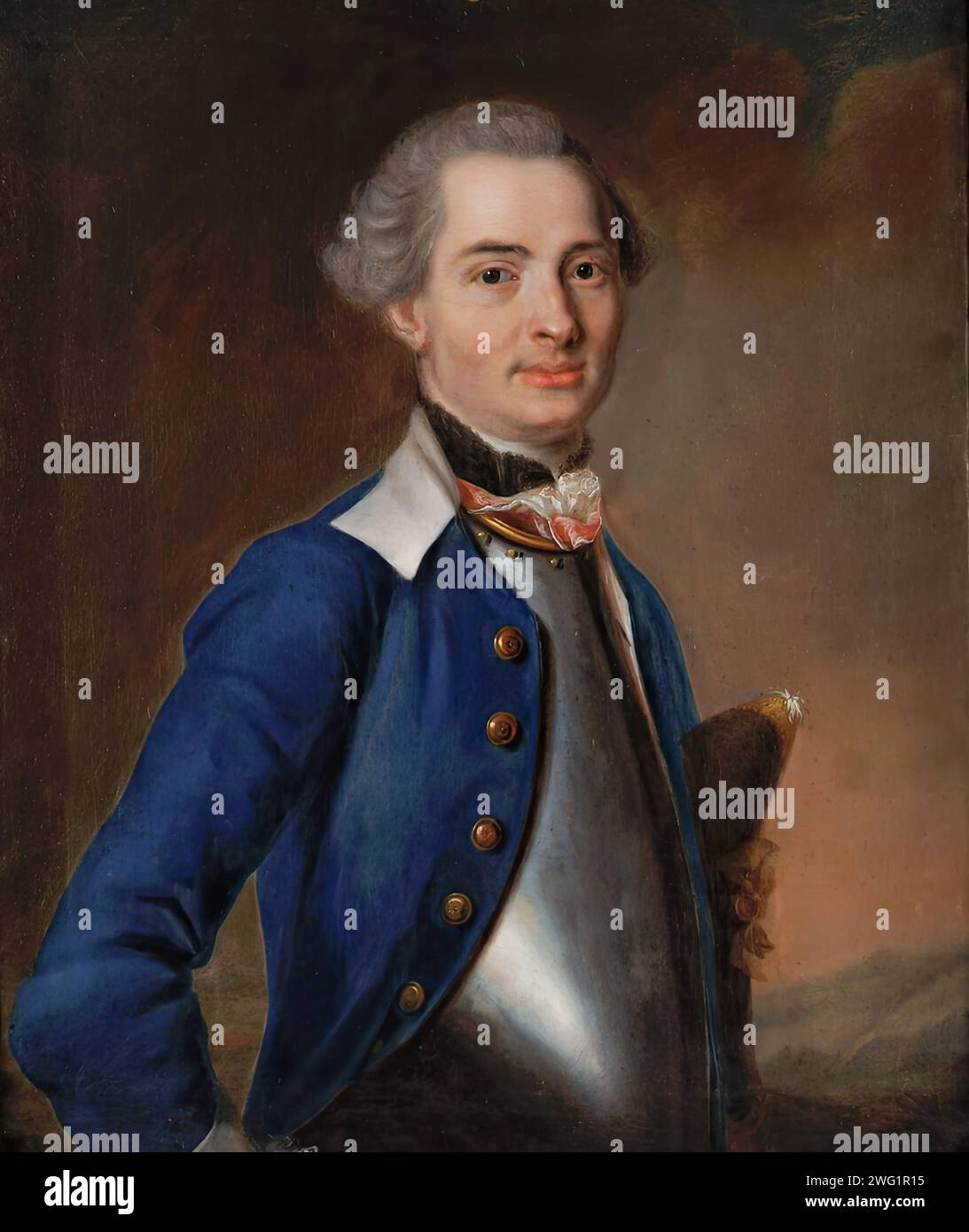 Officer portrait, (c1760s Stock Photo - Alamy