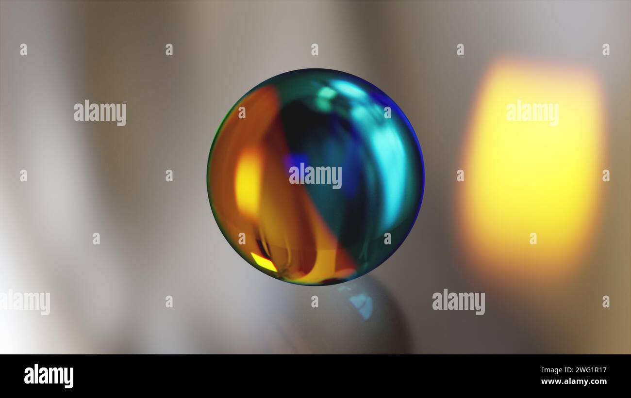 Multicolored 3d sphere. Computer generated render Stock Photo - Alamy