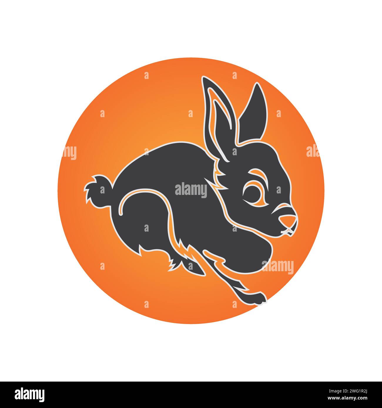 Rabbit vector logo concept illustration Stock Vector Image & Art - Alamy
