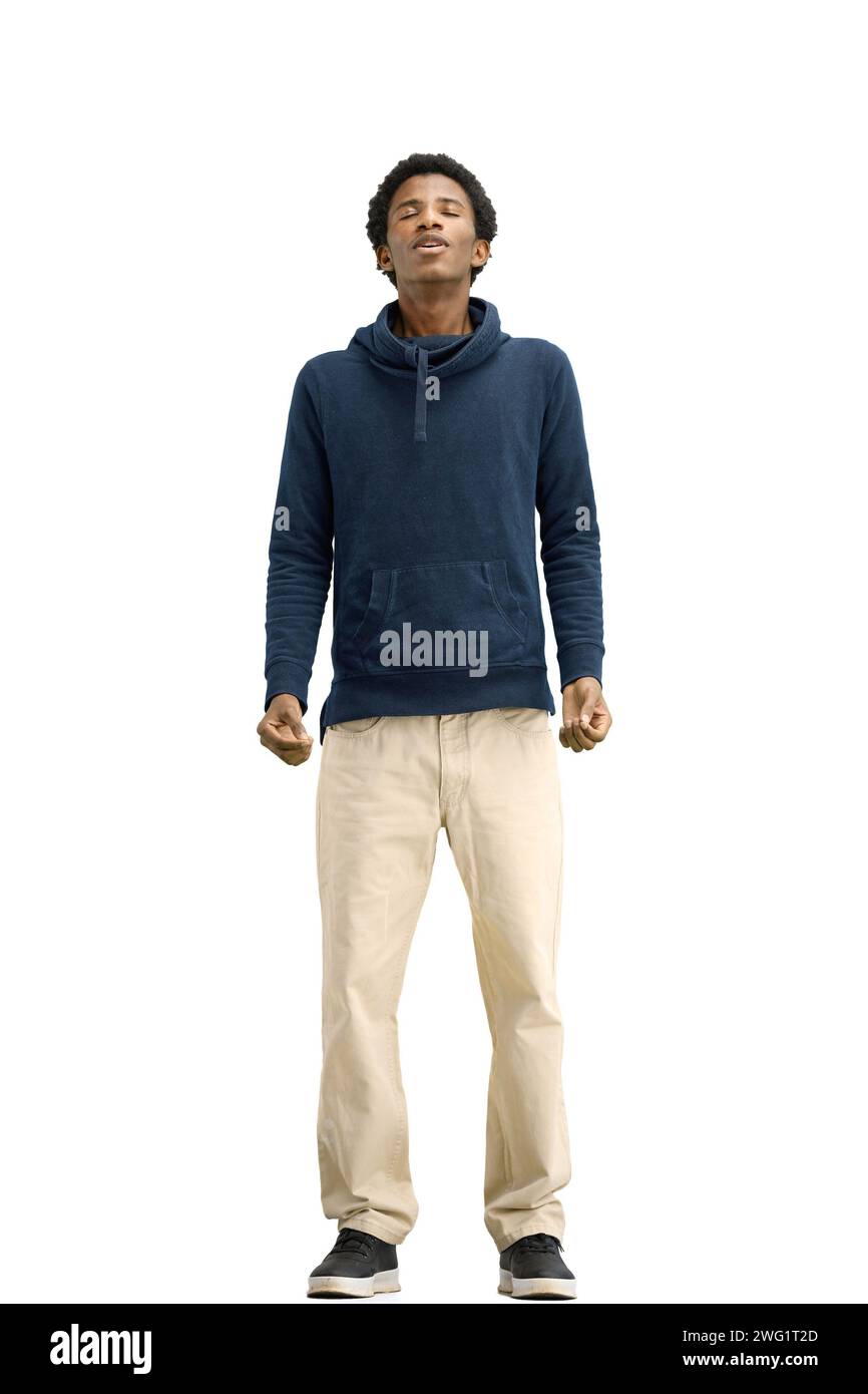 Man, full-length, on a white background Stock Photo - Alamy