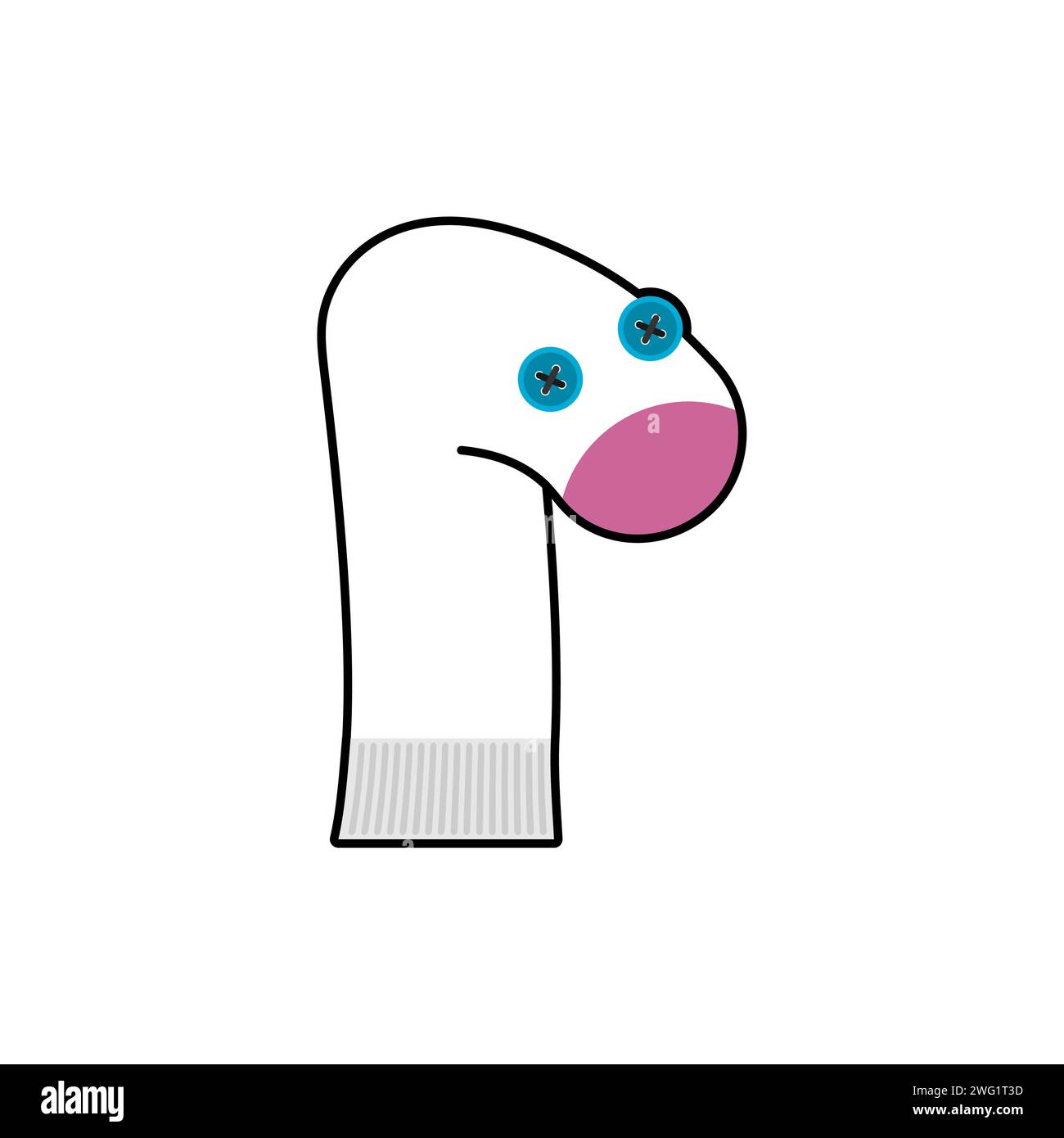 Sock doll cartoon isolated. Socks puppet show Stock Vector Image & Art ...