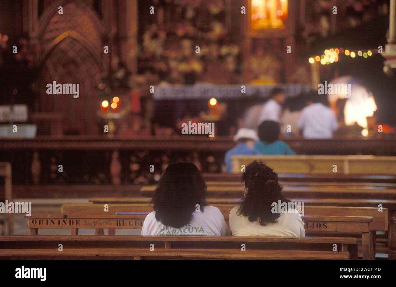 Mass in the Catholic Church, Ecuador Stock Photo - Alamy