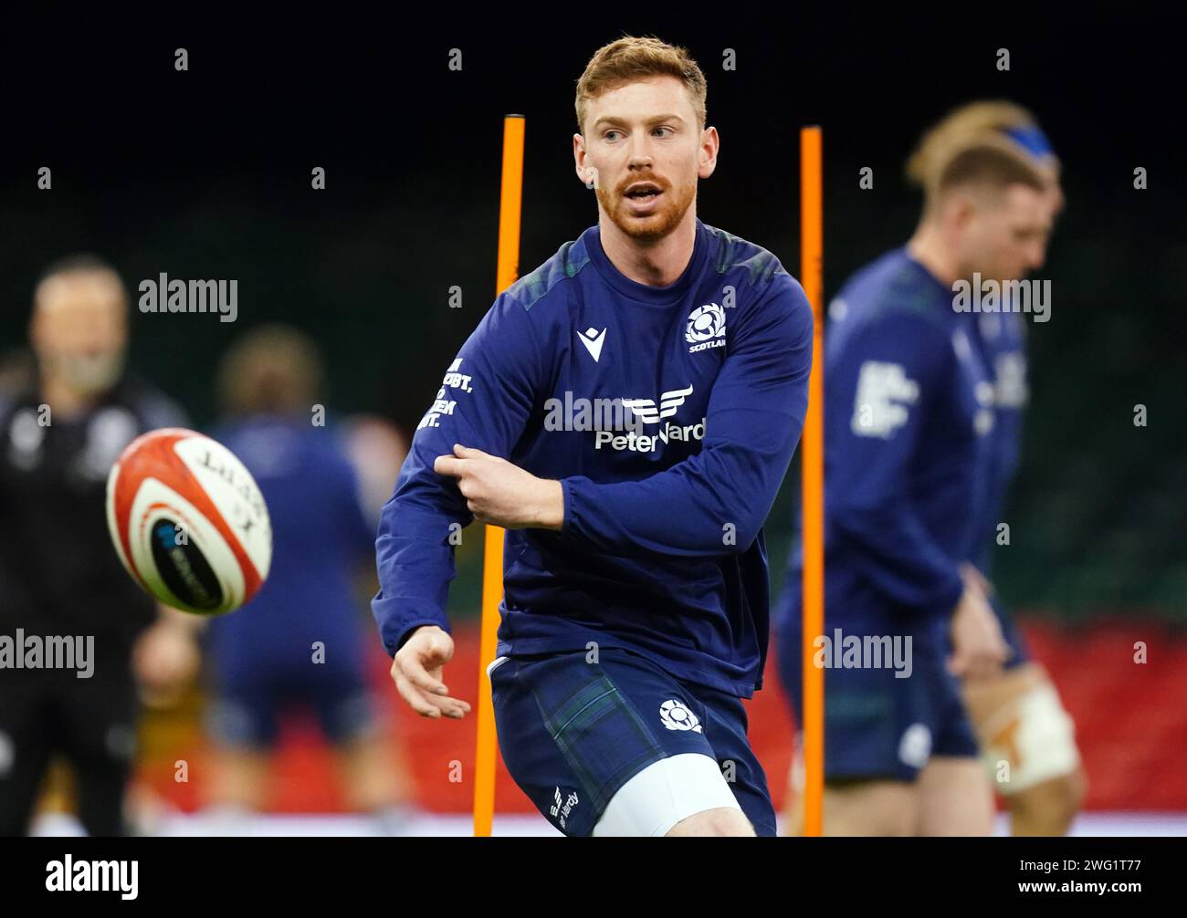 Scotland's Ben Healy during a team run at the Principality Stadium ...