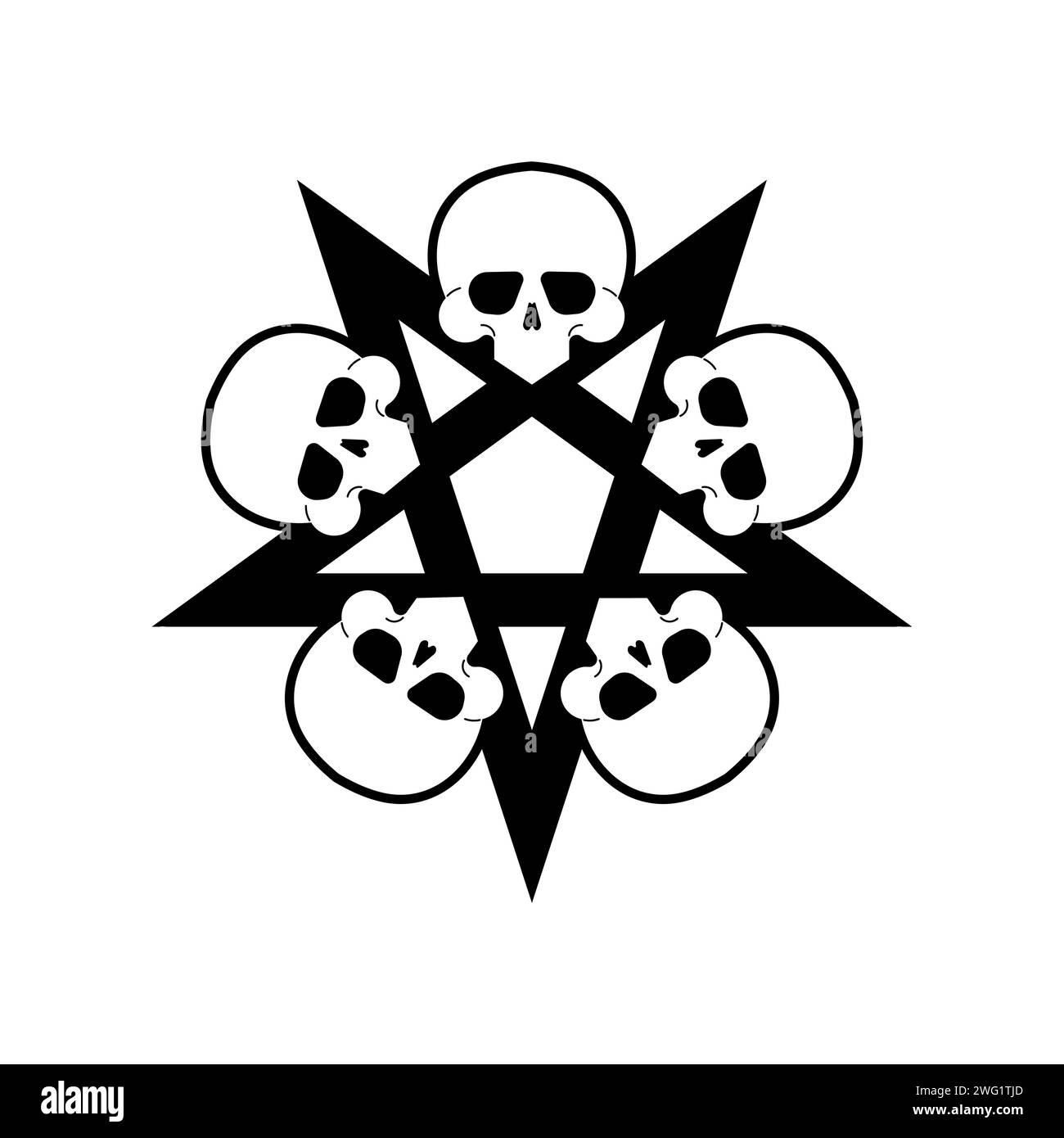 Pentagram devil Black and White Stock Photos & Images - Alamy