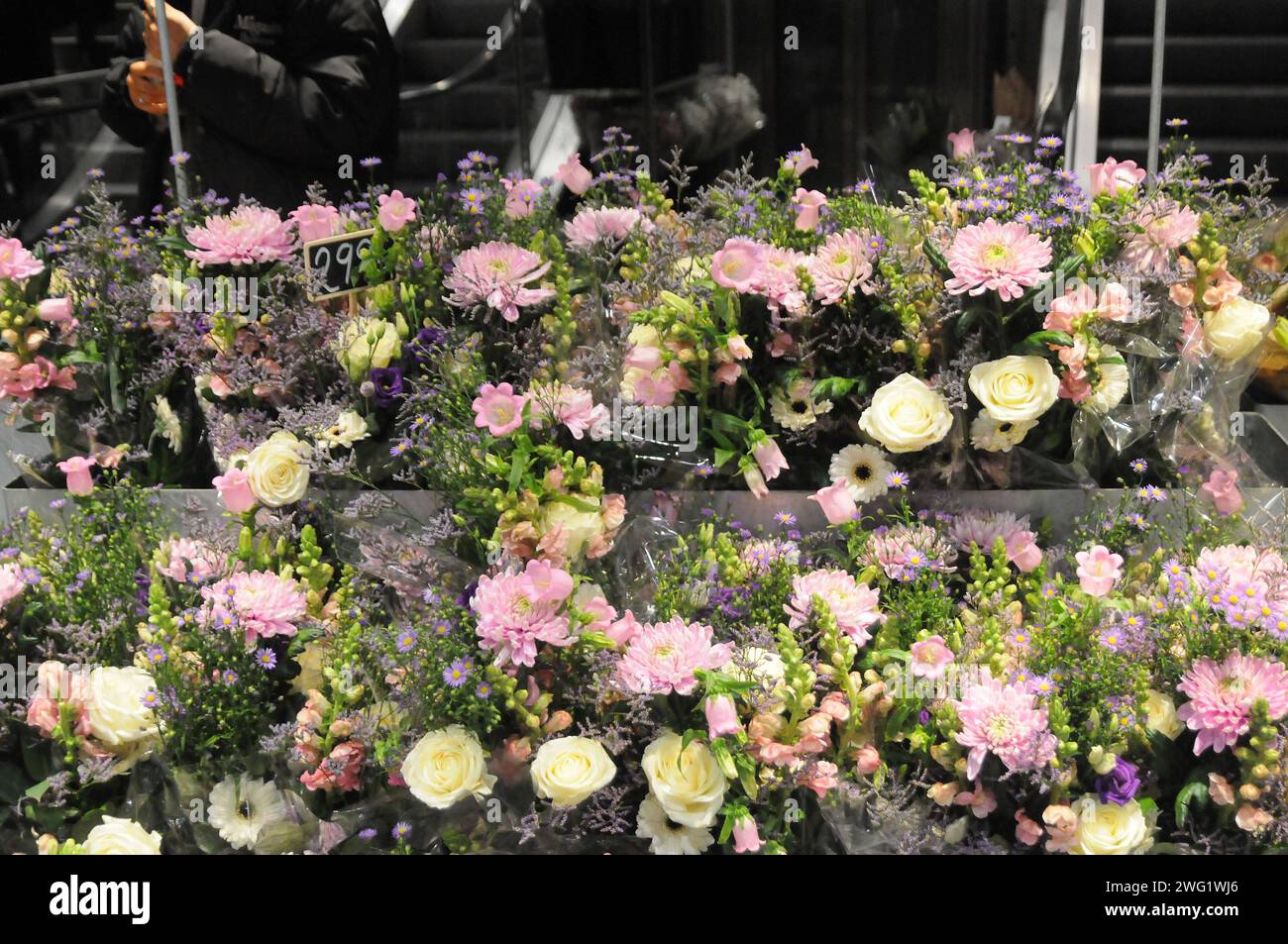 Copenhagen, Denmark /02 February 2024/Flower bouquesrs for sale in ...