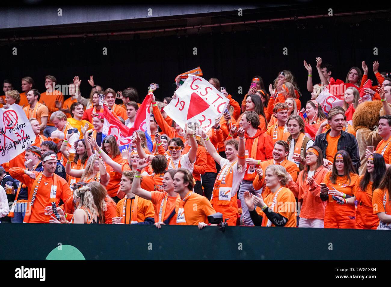 GRONINGEN, NETHERLANDS - FEBRUARY 2: fans of The Netherlands celebrate ...