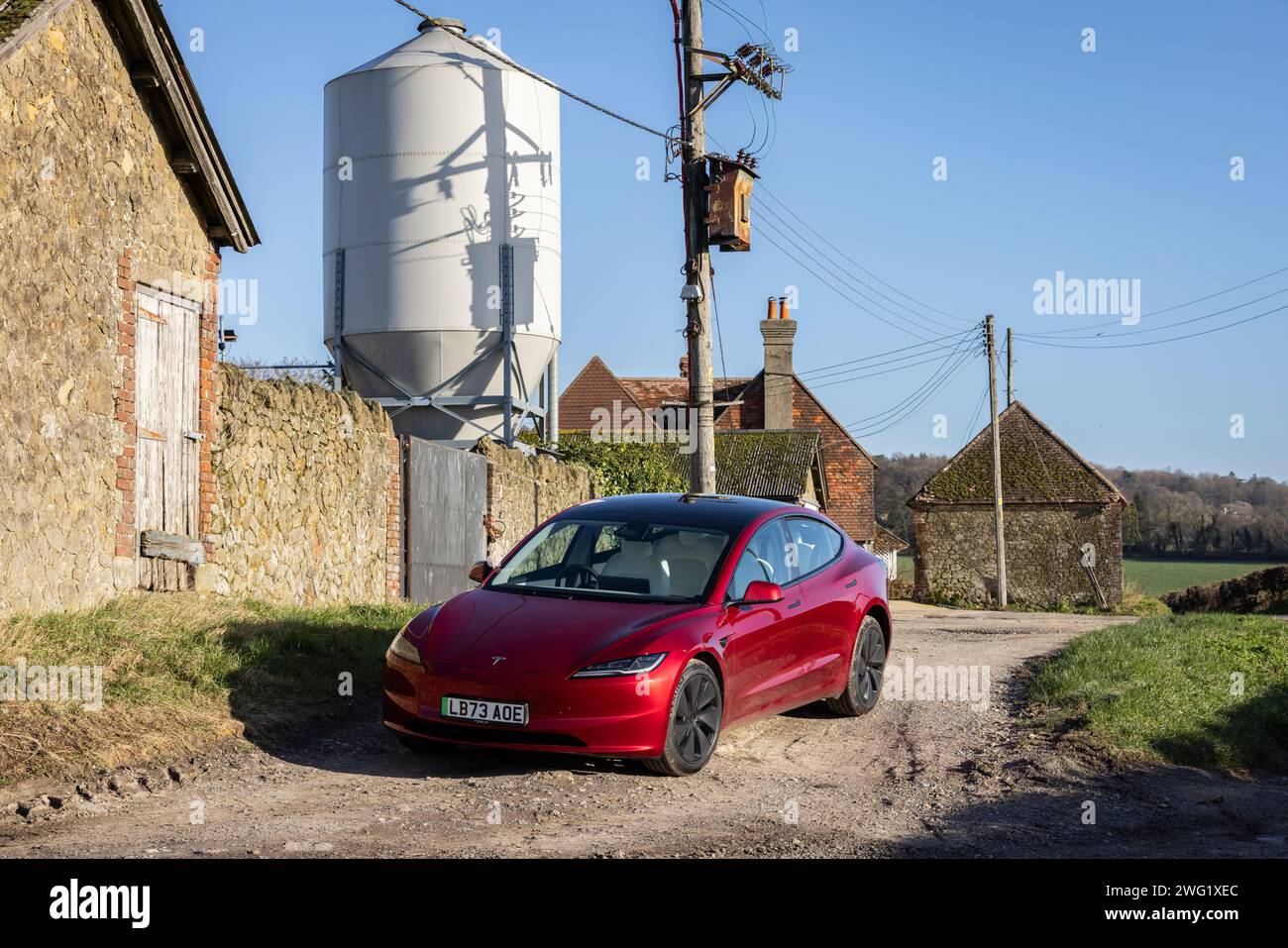 Tesla england countryside hi-res stock photography and images - Alamy