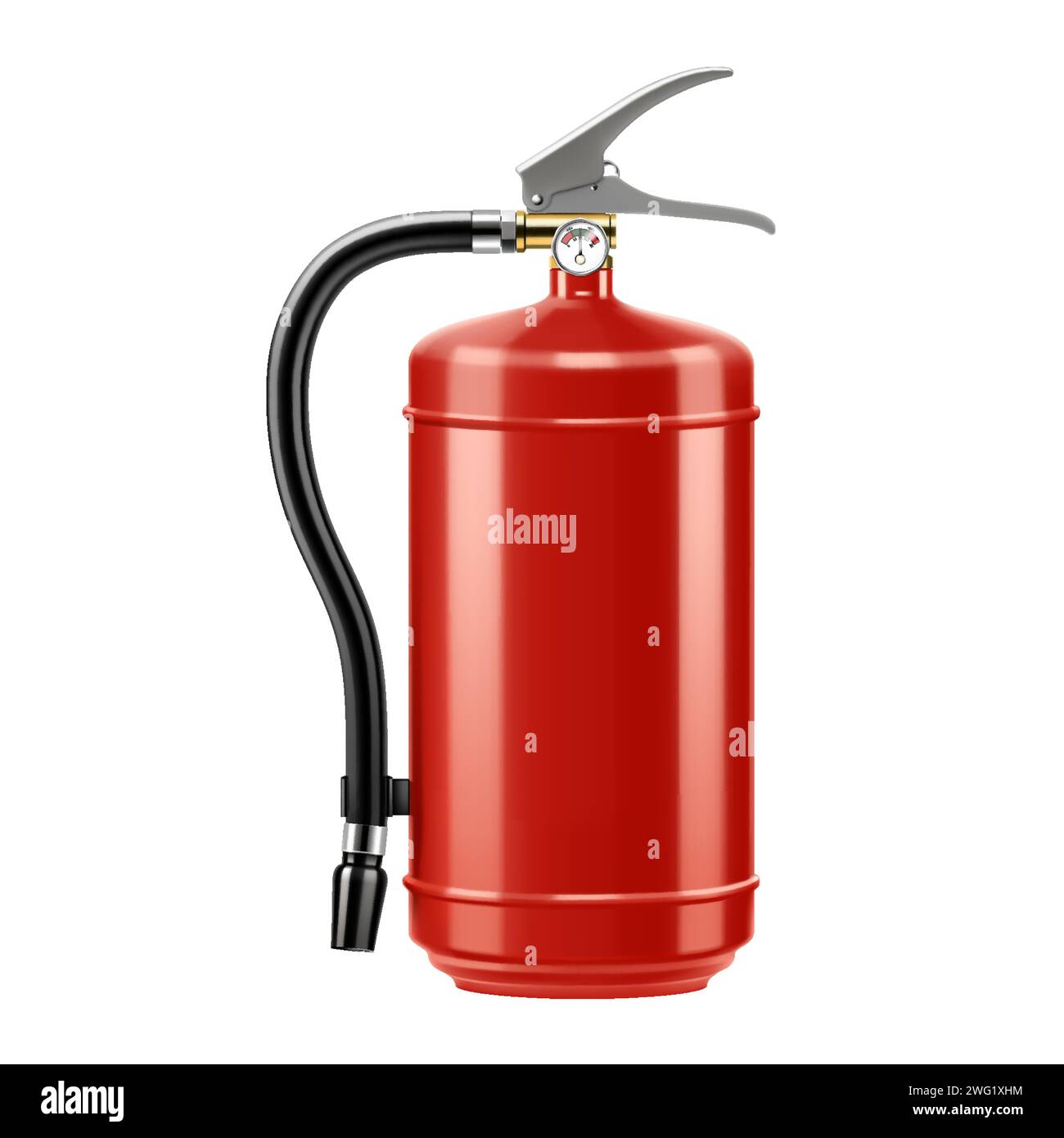 Foam Fire Extinguisher isolated on white background. Portable fire ...