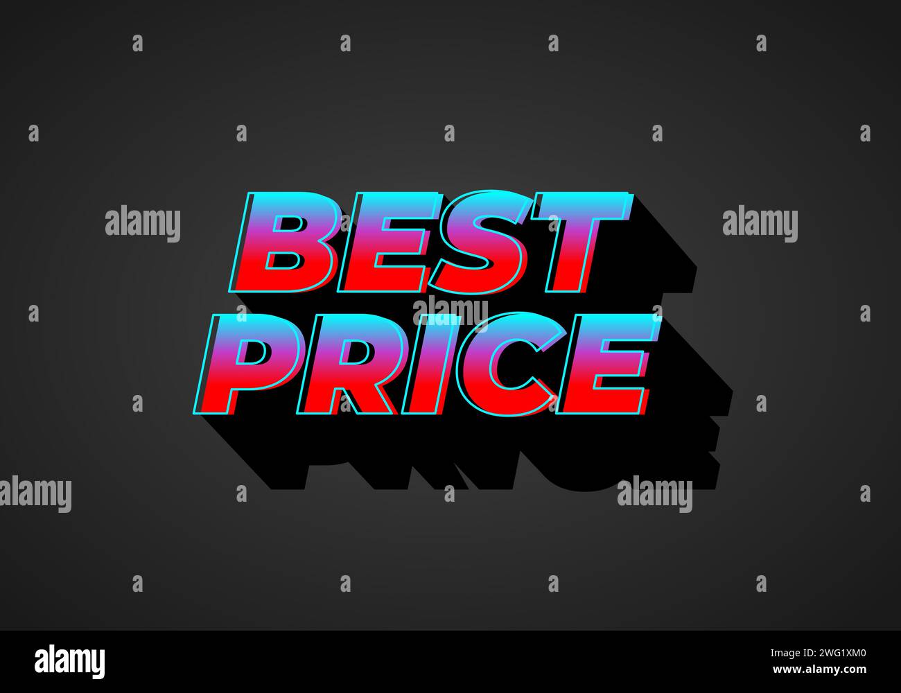 Best Price. Text effect design in 3D look with eye catching color Stock ...