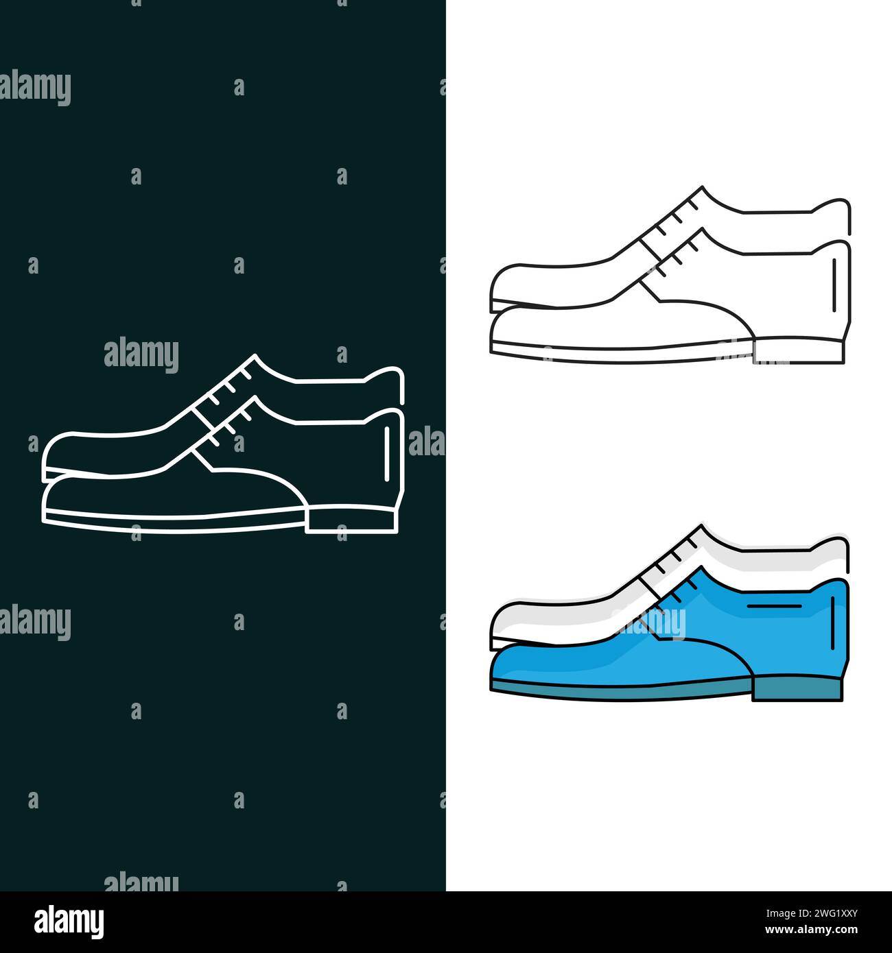Walking shoes vector vectors hi-res stock photography and images - Alamy