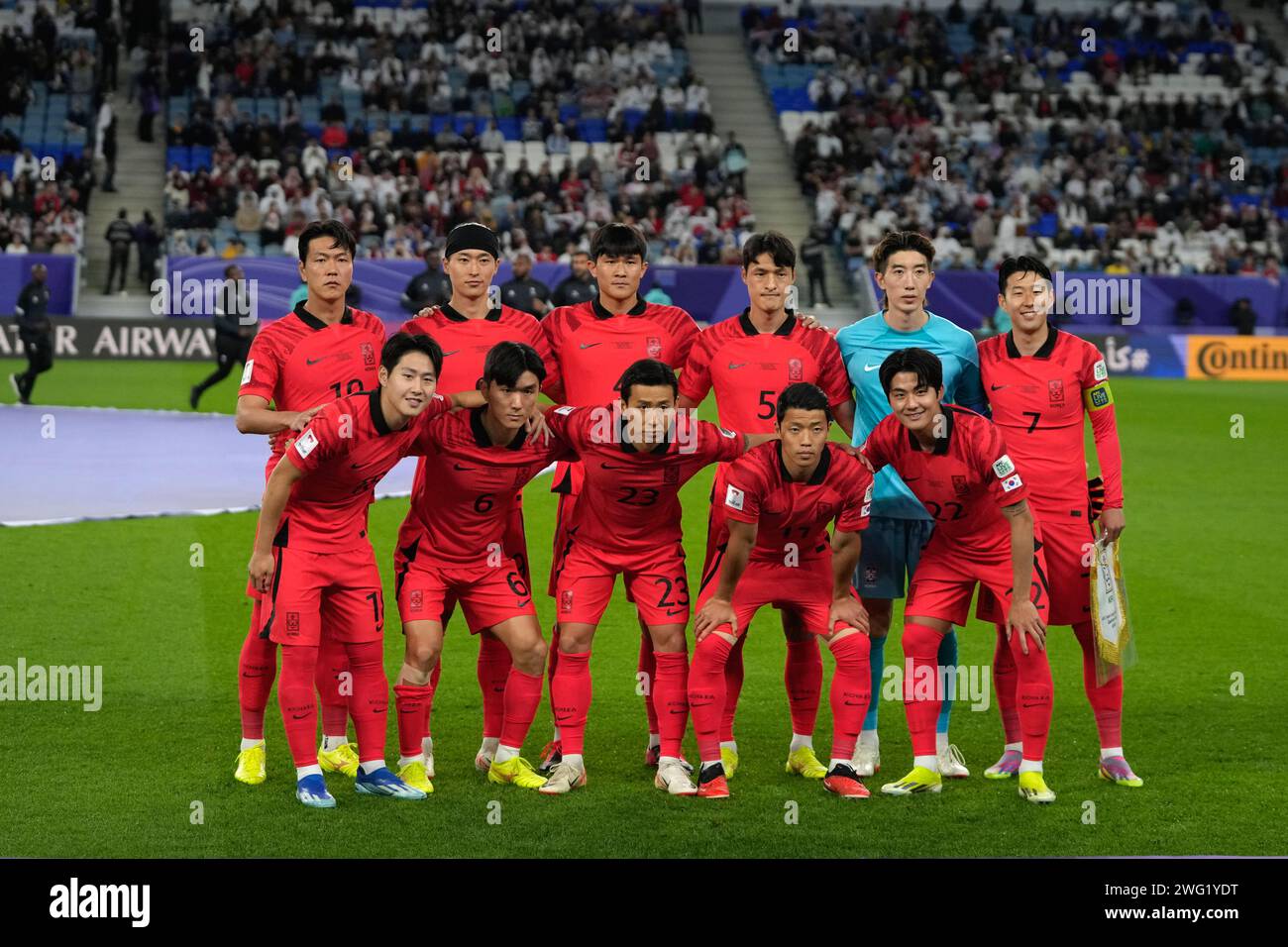 The South Korea national team pose for a group photo prior to the Asian ...