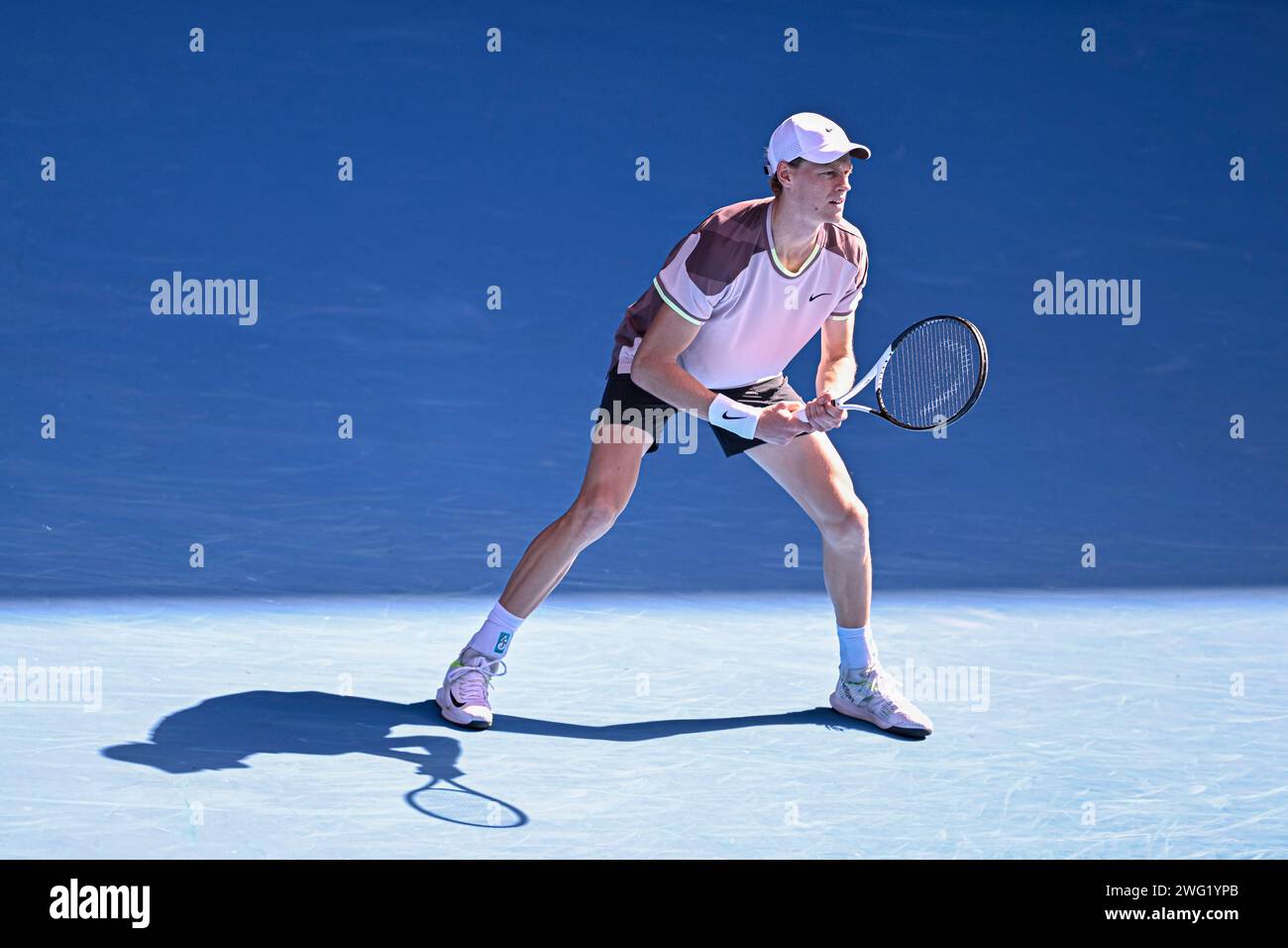 Jannik Sinner of Italy during the Australian Open AO 2024 Grand Slam tennis tournament on ...