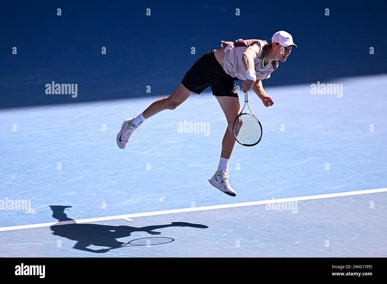 Jannik Sinner of Italy during the Australian Open AO 2024 Grand Slam tennis tournament on ...