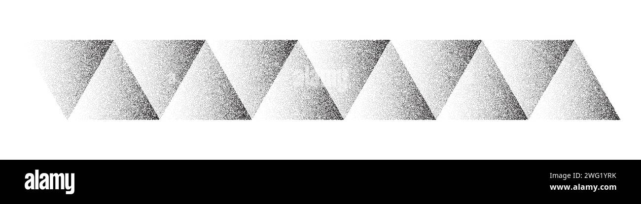 Dotwork triangles pattern background. Black noise stipple dots. Dotted ...