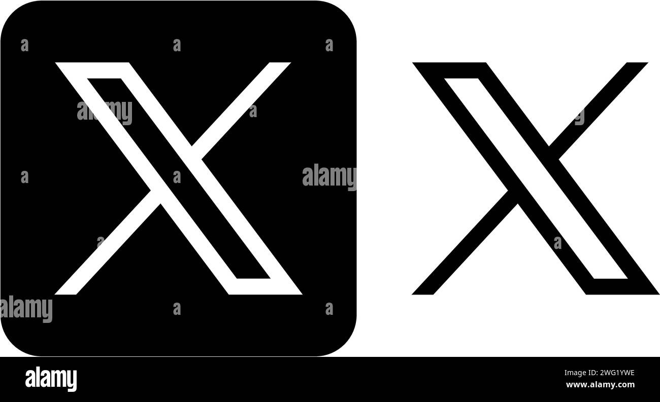 Twitter logo x Stock Vector Images - Alamy