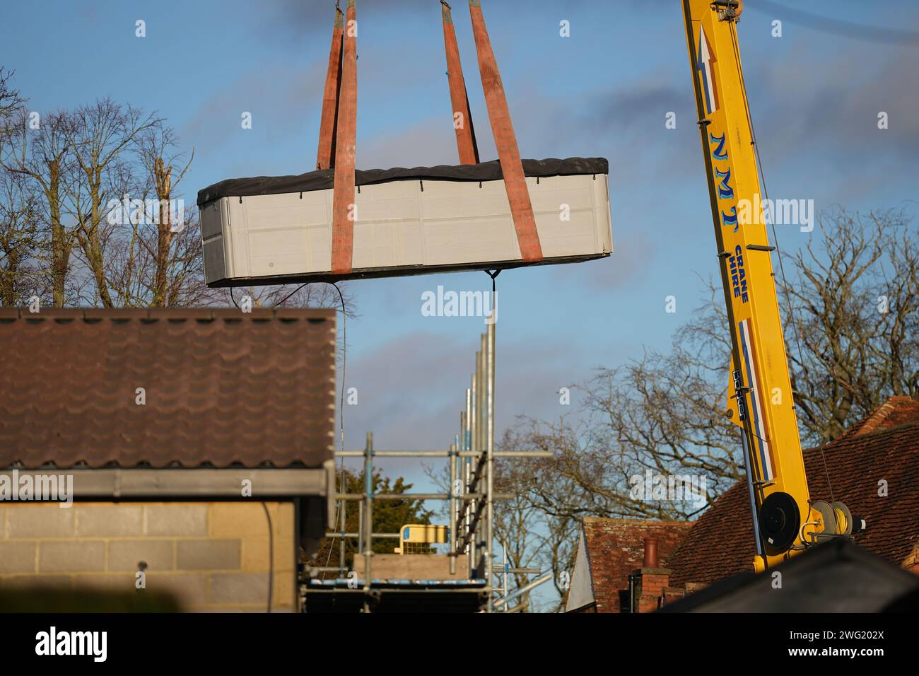 Work continues to demolish an unauthorised spa pool block at the home ...