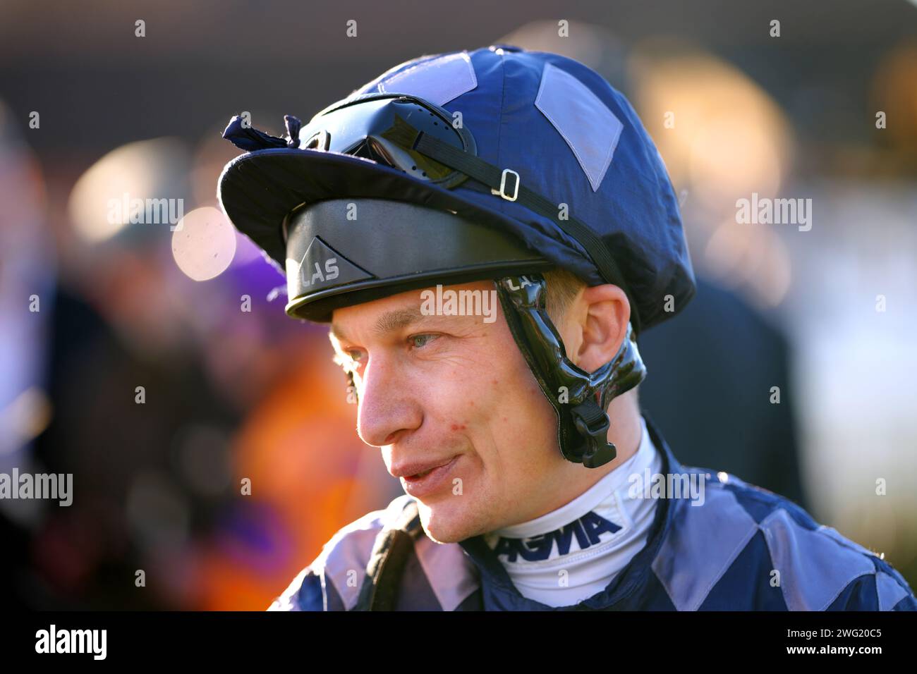 Jockey Luke Morris at Lingfield Park Racecourse, Surrey. Picture date ...