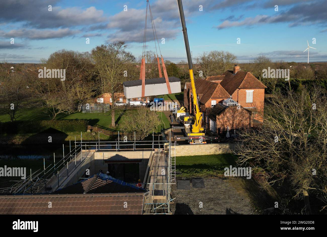 Work continues to demolish an unauthorised spa pool block at the home ...