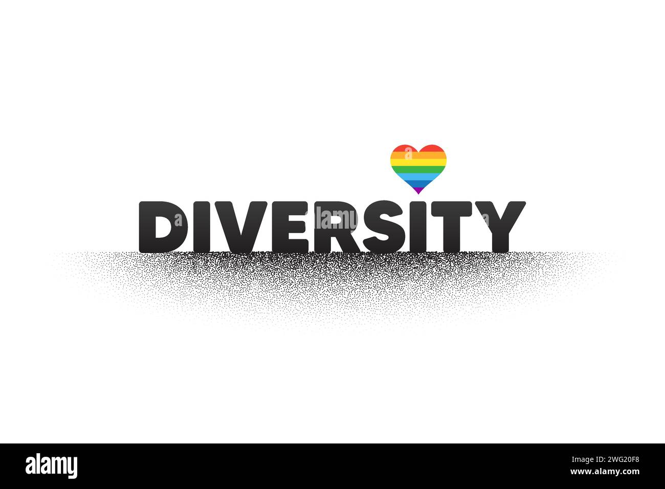 Diversity and Inclusion culture equity logo. LGBT pride flag with ...