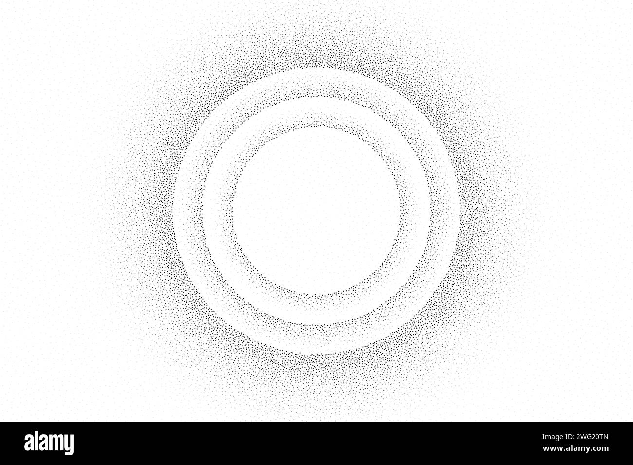 Dotwork solar eclipse pattern background. Black noise stipple dots ...