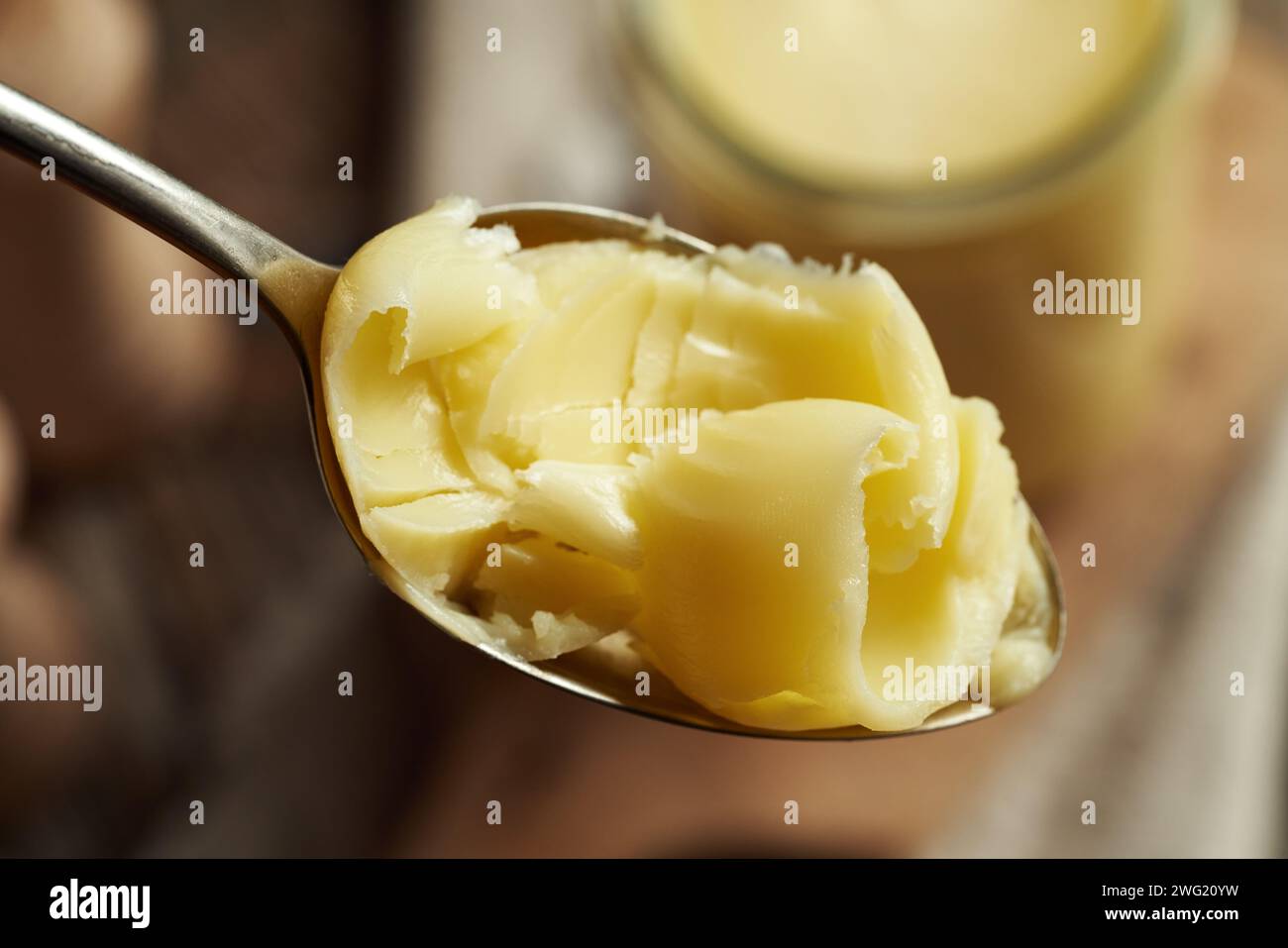 Ghee on a spoon hi-res stock photography and images - Alamy