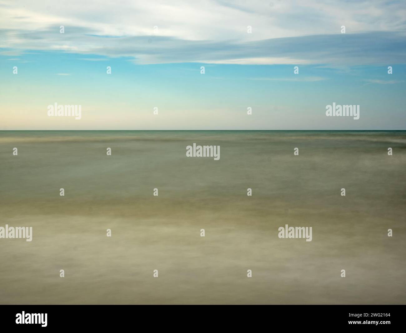 Minimalist view of the Baltic Sea, taken with long exposure Stock Photo ...