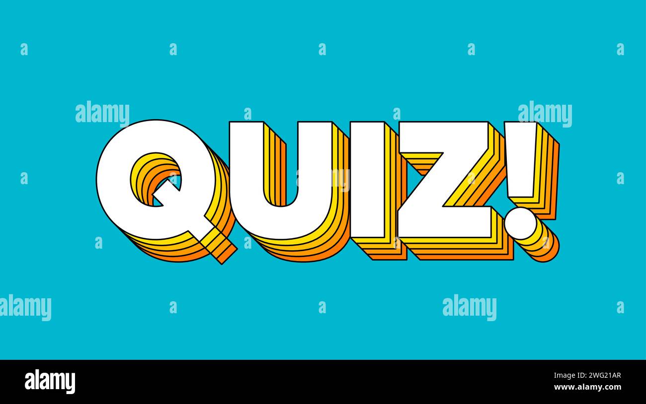 Quiz logo banner. Pop art design for survey. Answer question game ...