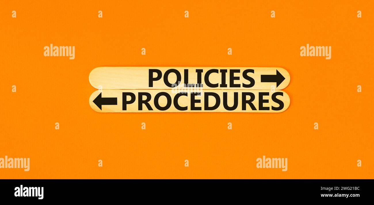 Procedures and policies symbol. Concept word Procedures Policies on ...