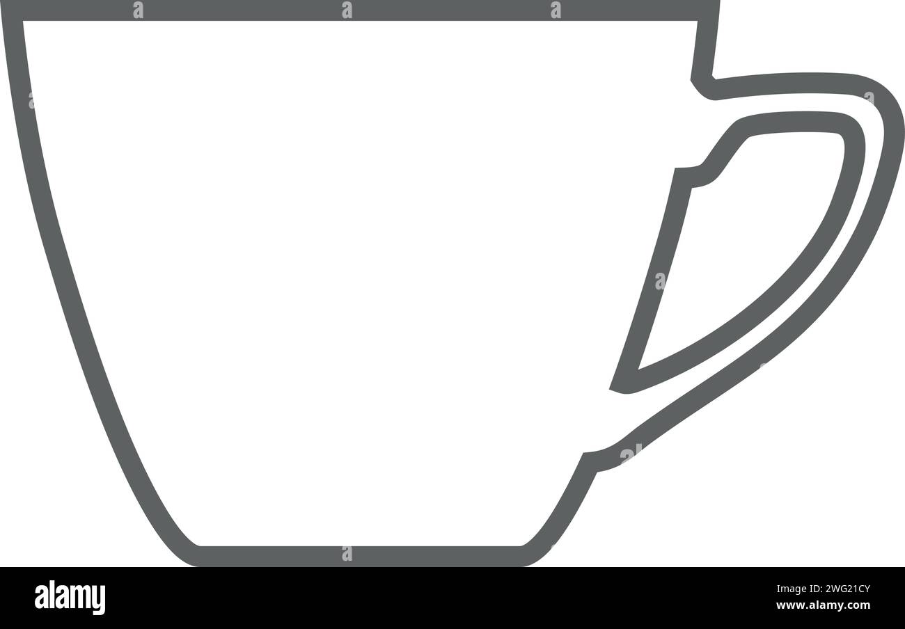 Tea Cup Outline Icon. Vector Stock Vector Image & Art - Alamy