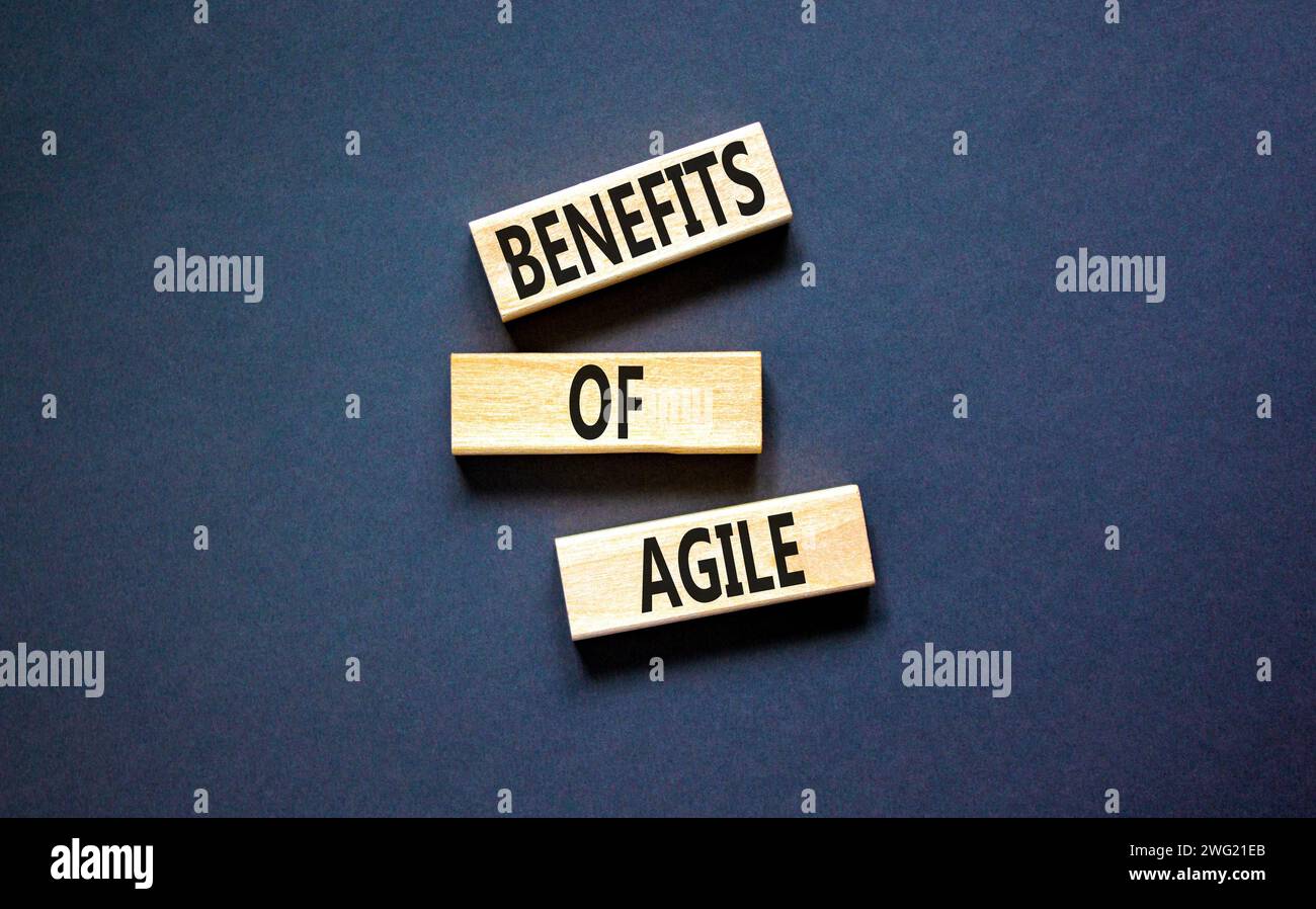 Benefits of agile symbol. Concept words Benefits of agile on beautiful ...