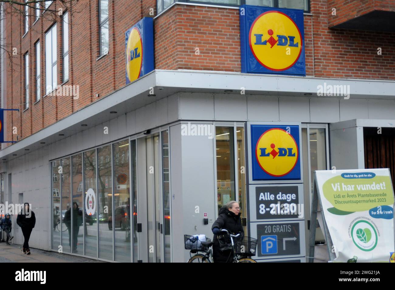 Copenhagen, Denmark /02 February 2024/. German lidl grocery store in ...