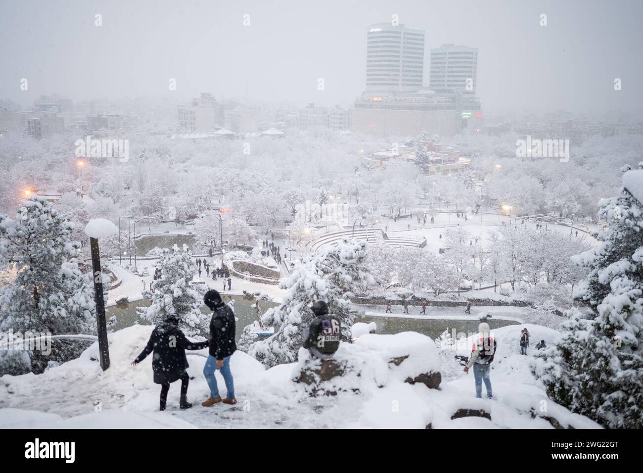 Maschhad, Iran. 02nd Feb, 2024. The winter weather attracts day ...