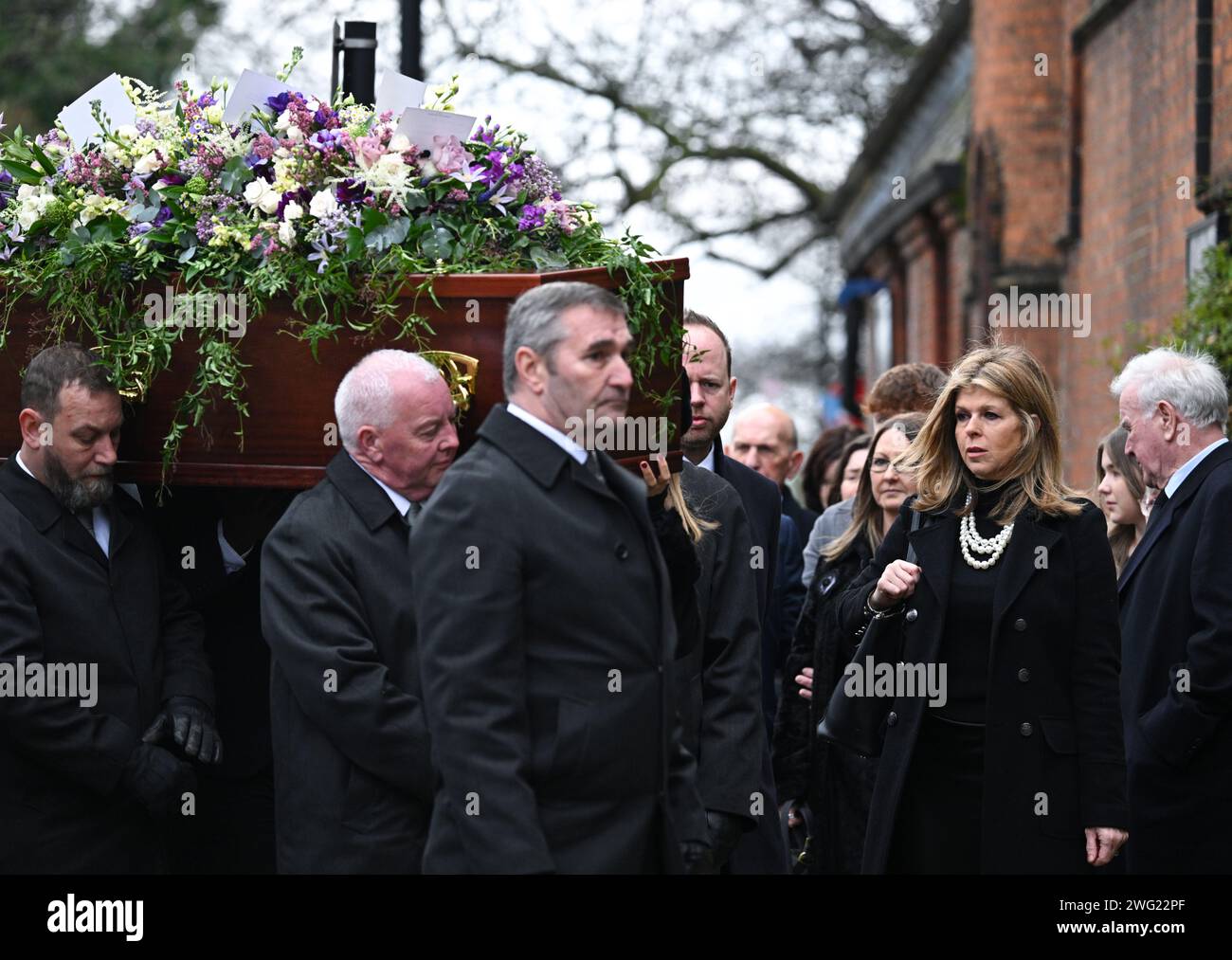 London, UK. February 2nd, 2024. Kate Garraway The funeral of Derek ...