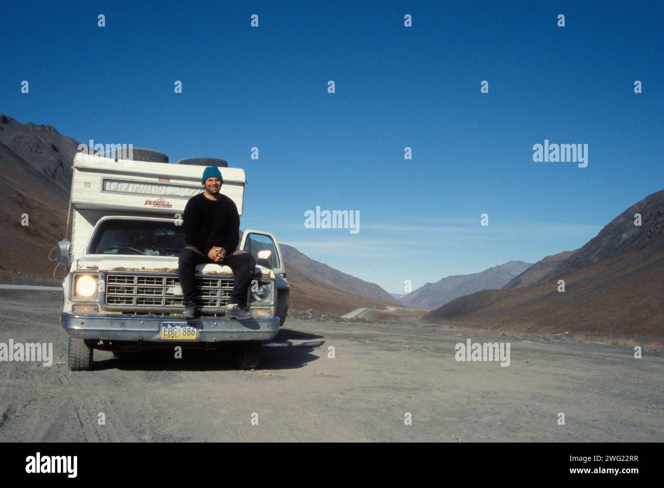 photographer Steven Kazlowski and his Dodge truck with El Dorado camper ...
