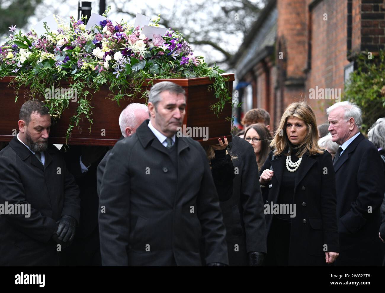 London, UK. February 2nd, 2024. Kate Garraway The funeral of Derek ...