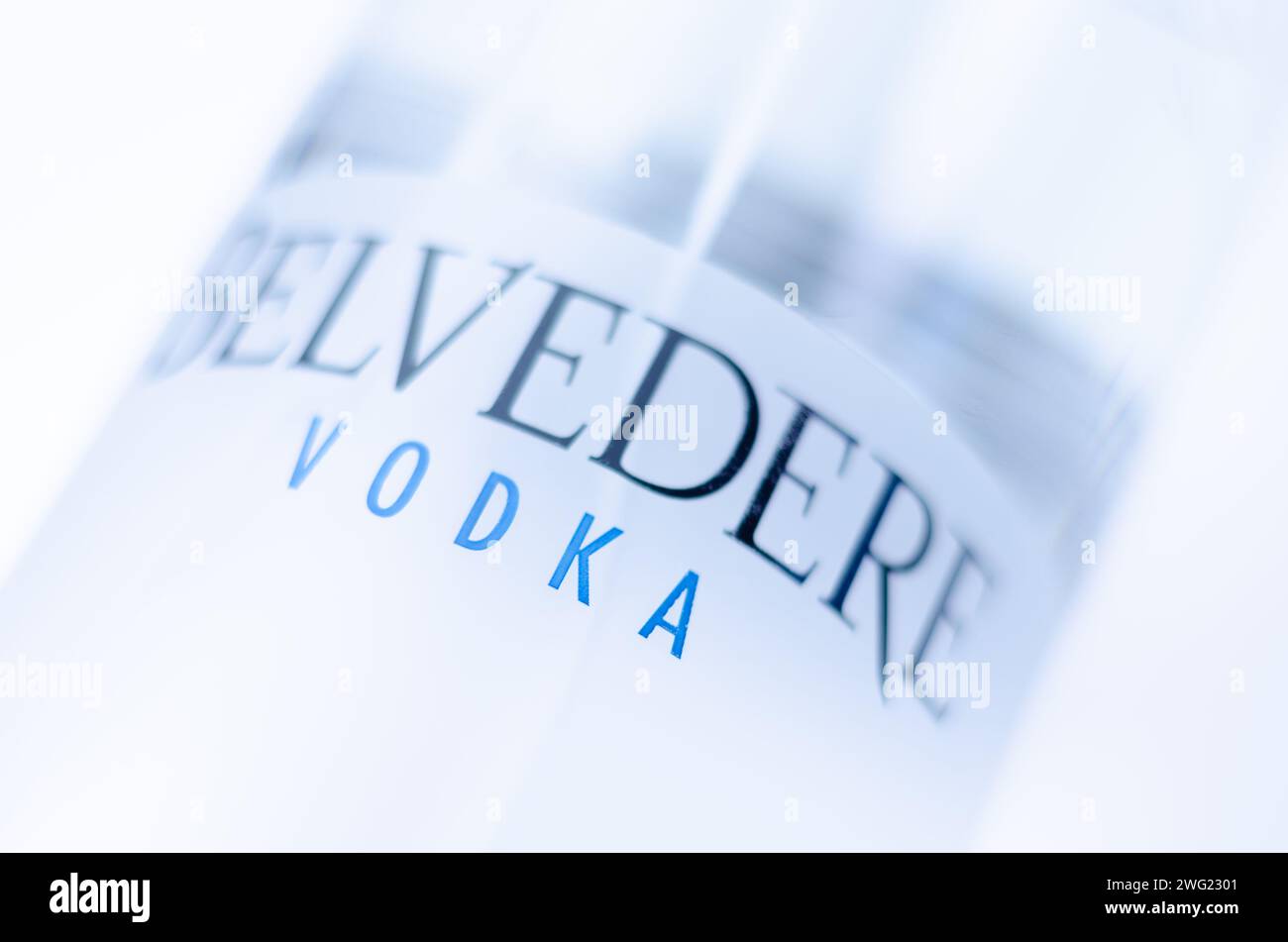 LONDON, UK - 18 JANUARY 2024 A brand of Polish rye vodka produced and ...