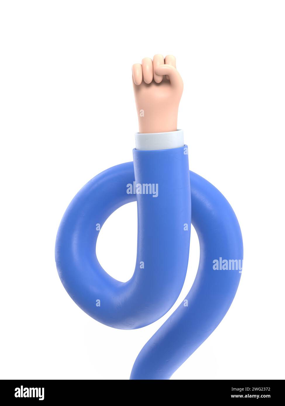 Cartoon Gesture Icon Mockup.Strength icon. Cartoon character hand fist ...