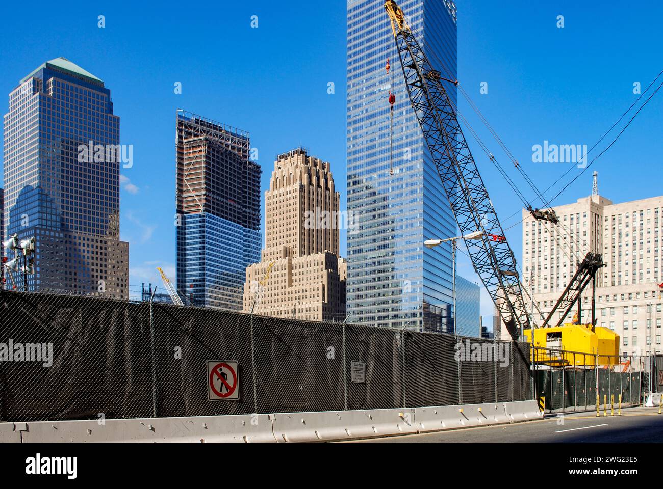 Construction at the Freedom Tower in New York Stock Photo - Alamy