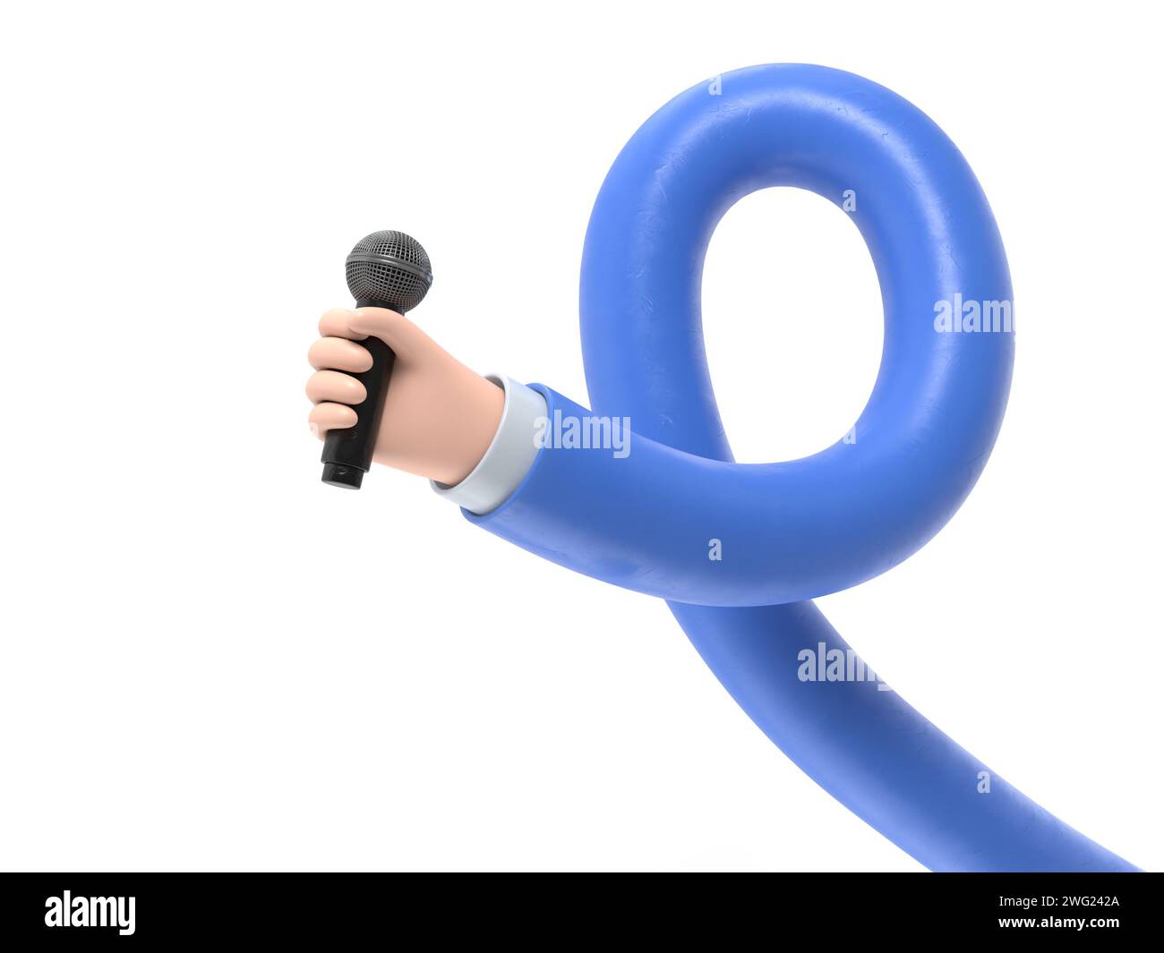 Reporter microphone cartoon hi-res stock photography and images - Alamy